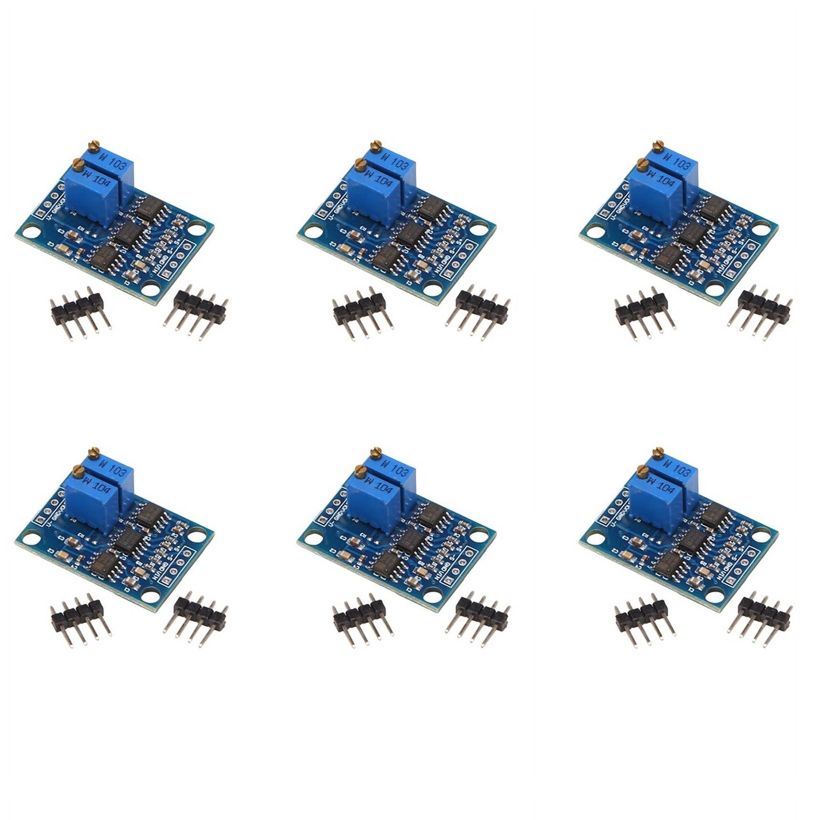 6X AD620 Microvolt MV Voltage Amplifier Signal Booster 3-12V DC Instrumentation Modu Board ...