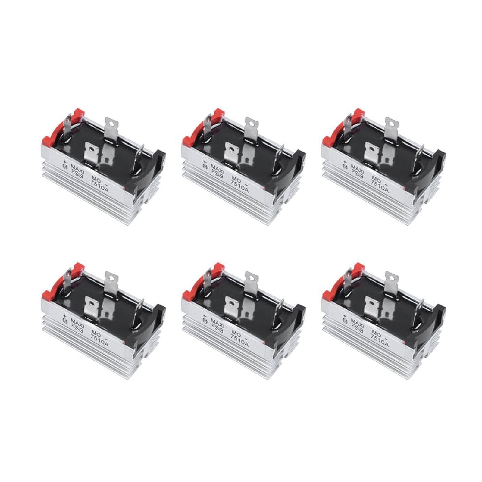 6X Aluminum Heatsink Base Single Phase Bridge Rectifier Diode 75A 1000V ...