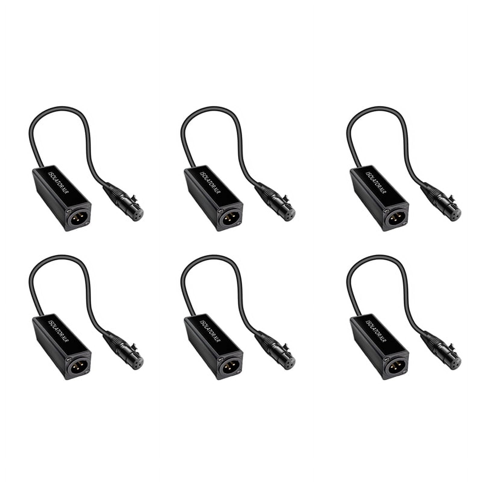 6X Audio Cable Isolator XLR Eliminates Noise Ground Loop Audio Isolator ...