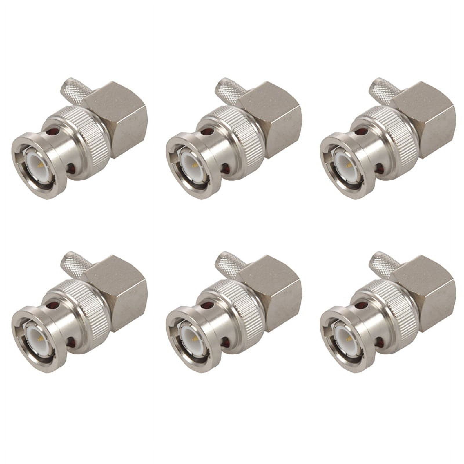 6X BNC Male Plug Right Angle Crimp for RG58 RG400 RFC195 RF Coax ...