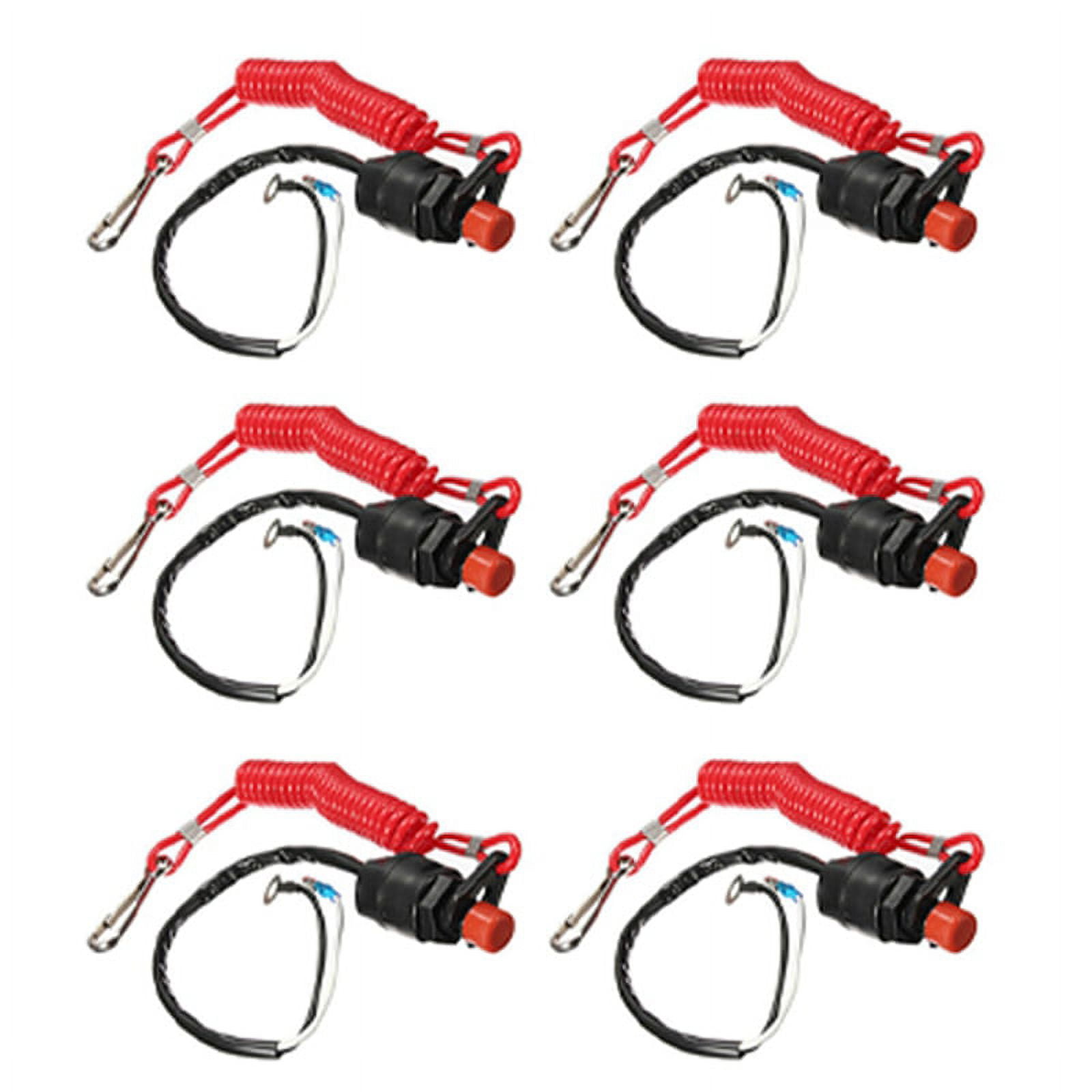 6X Boat Motor Emergency Stop Switch for Outboard Stop Switch Cut ...