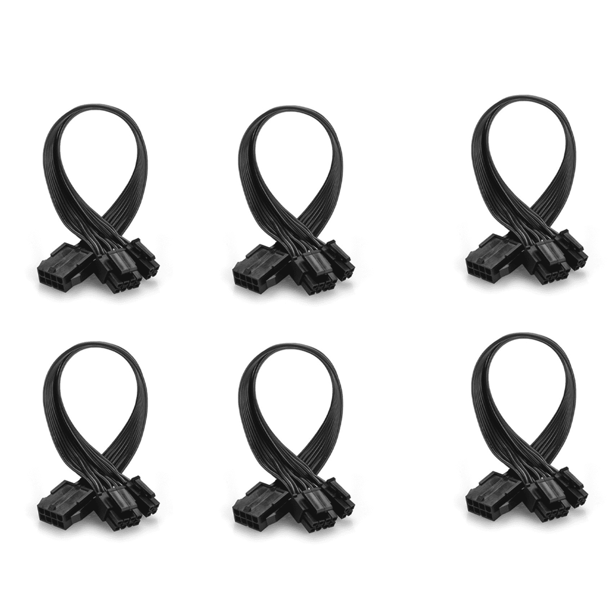 6X CPU 8 Pin Female to CPU ATX 8Pin + ATX 4 Pin Male Power Supply ...