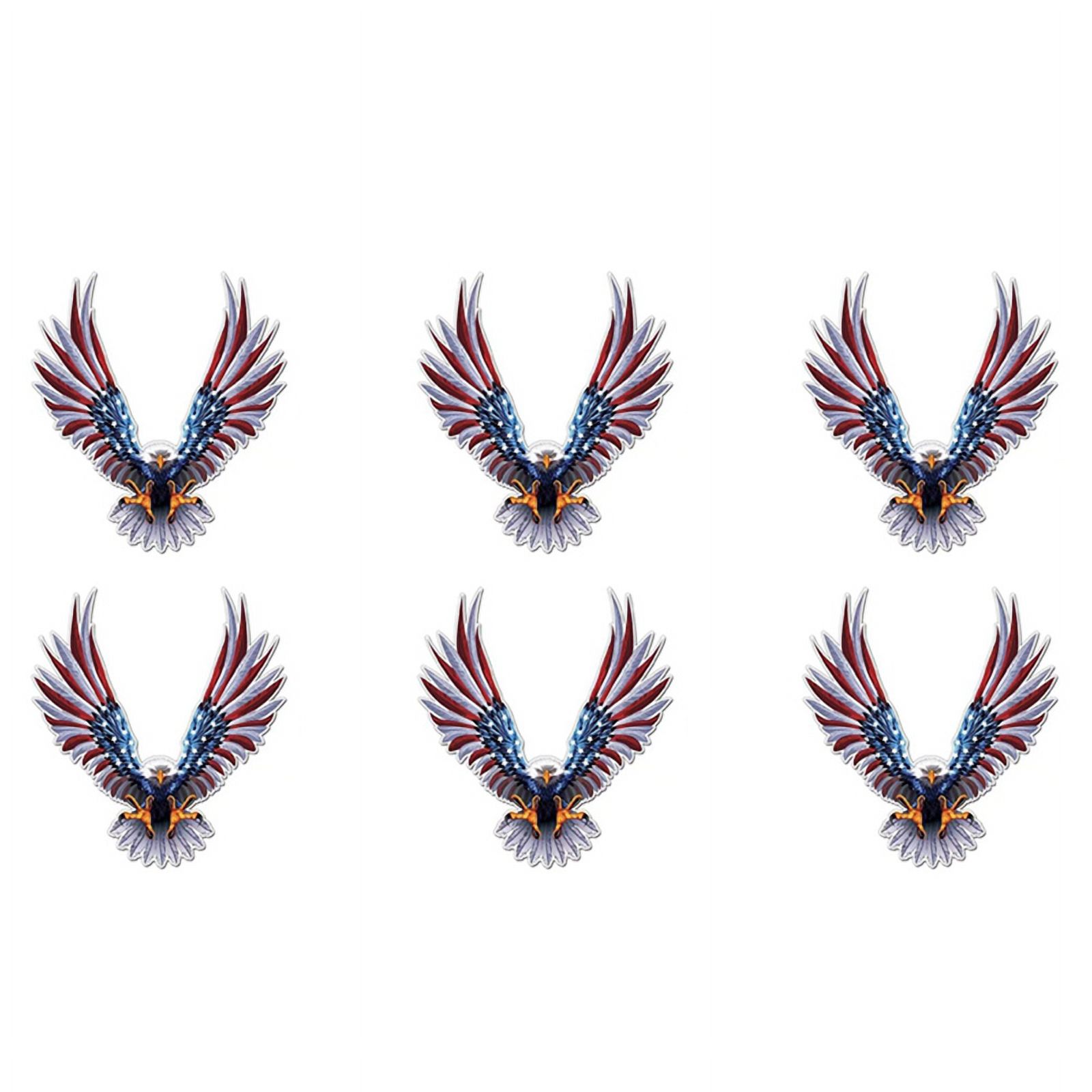 6X Car Decal Flying Hawk Auto Truck USA Eagle PET Flag Sticker Hood ...