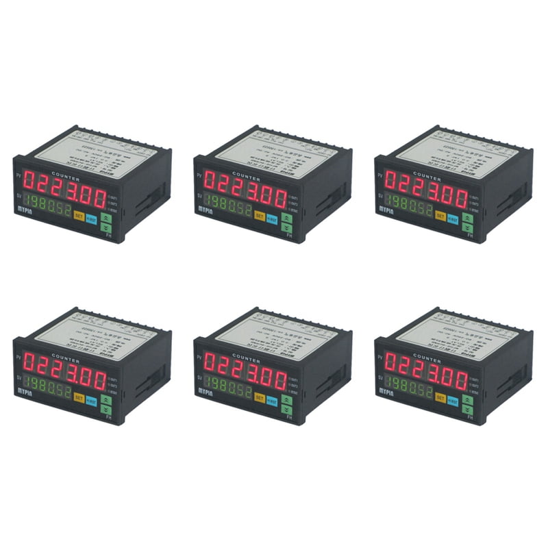 6X Counter Length Batch Meter 1 Preset Relay Output Count Meter ...