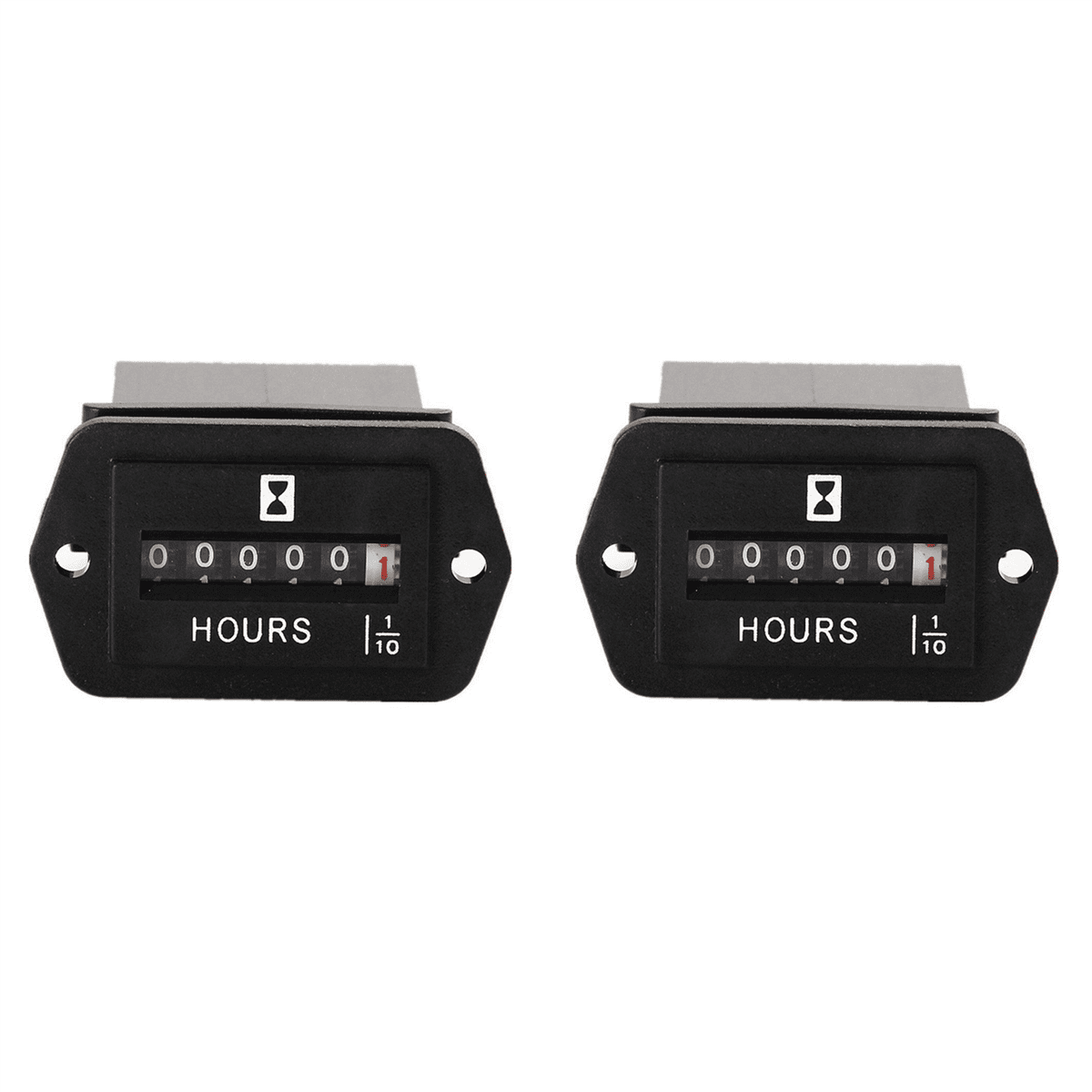 6X DC10V-80V Mechanical Hour Meter - Hourmeter for Engine Generator ...