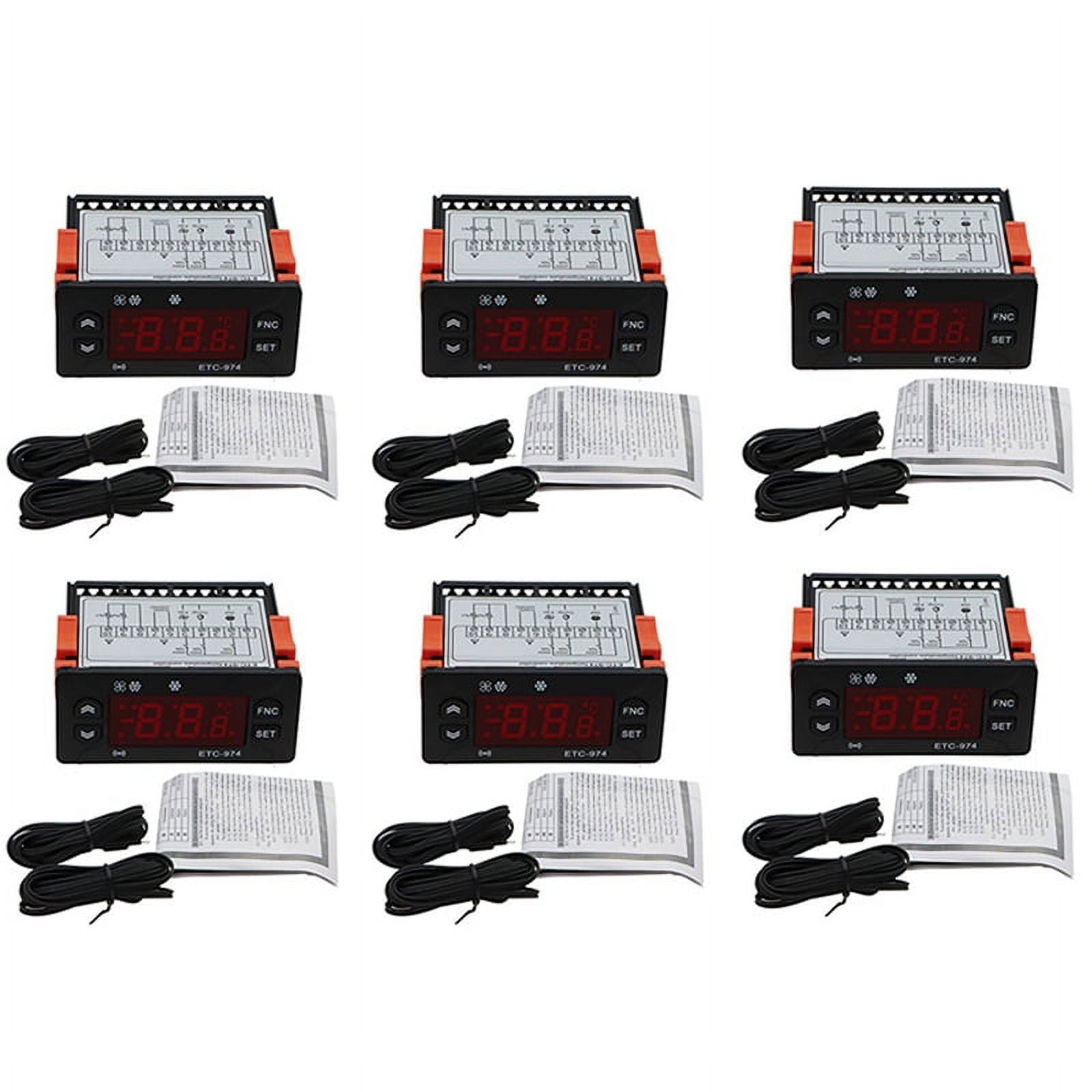 6X ETC-974 Digital Temperature Controller Microcomputer Thermostats Thermostat Refrigeration ...