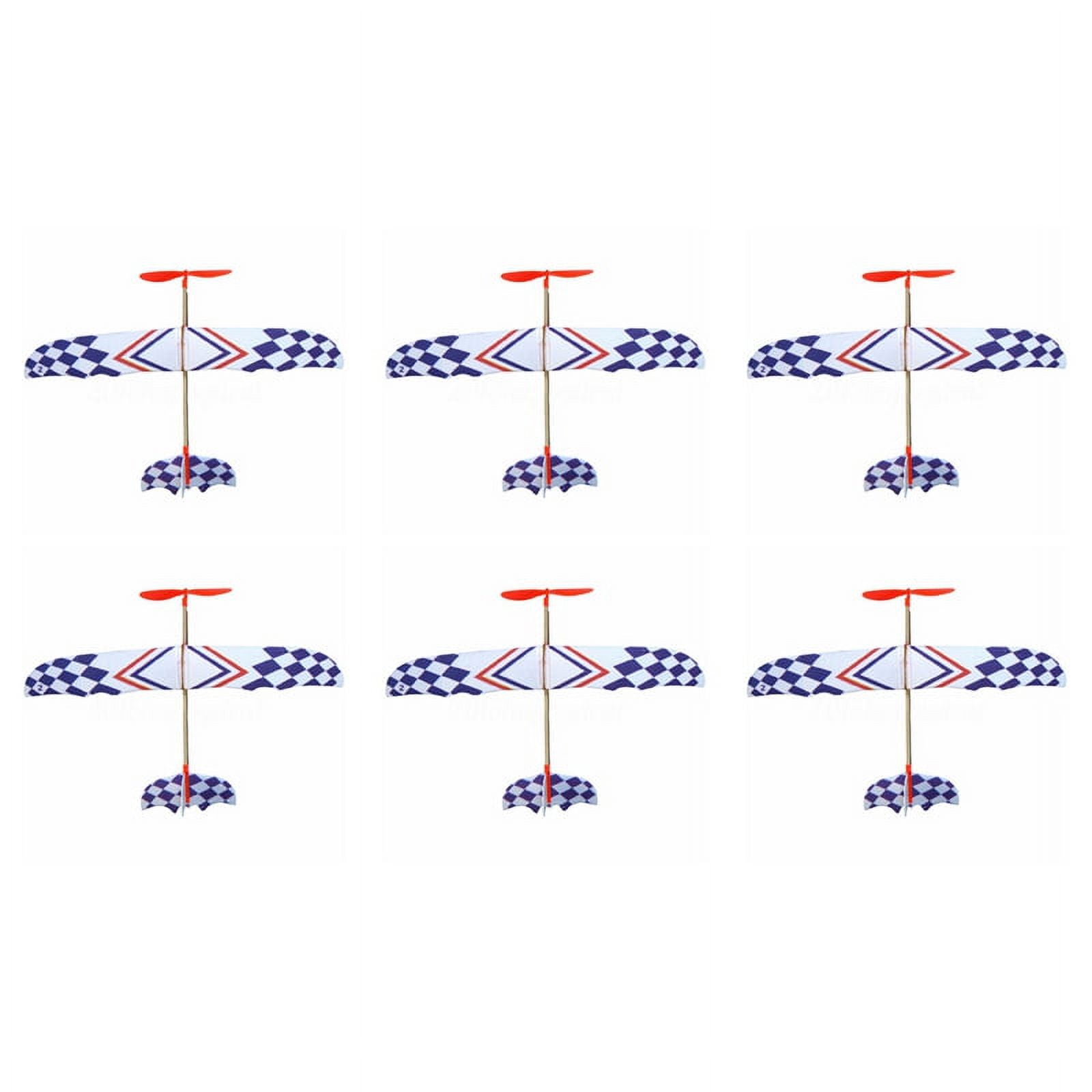 6X Elastic Rubber Band Powered DIY Foam Plane Model Kit Aircraft ...