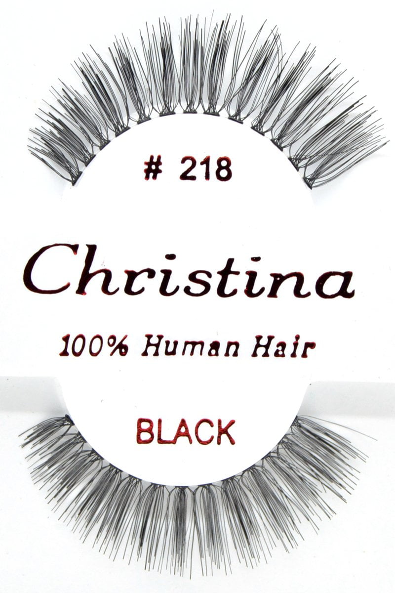 6X Eyelashes - #218 100% Human Hair Fake Eyelashes - Walmart.com