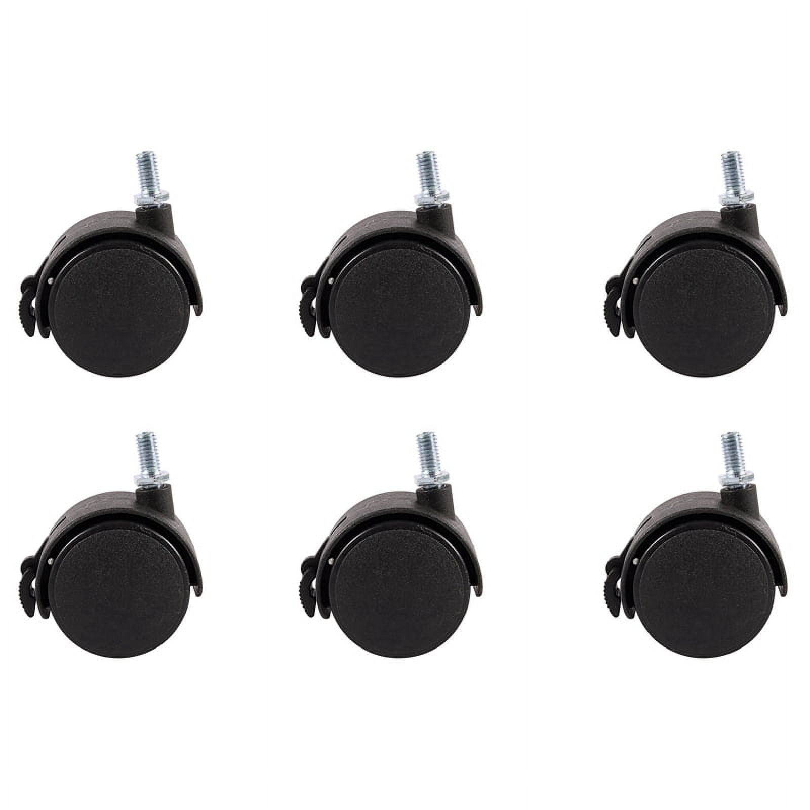 6X Furniture Swivel Locking Caster 8mm Screw Stem 2-Inch Dia Wheel ...