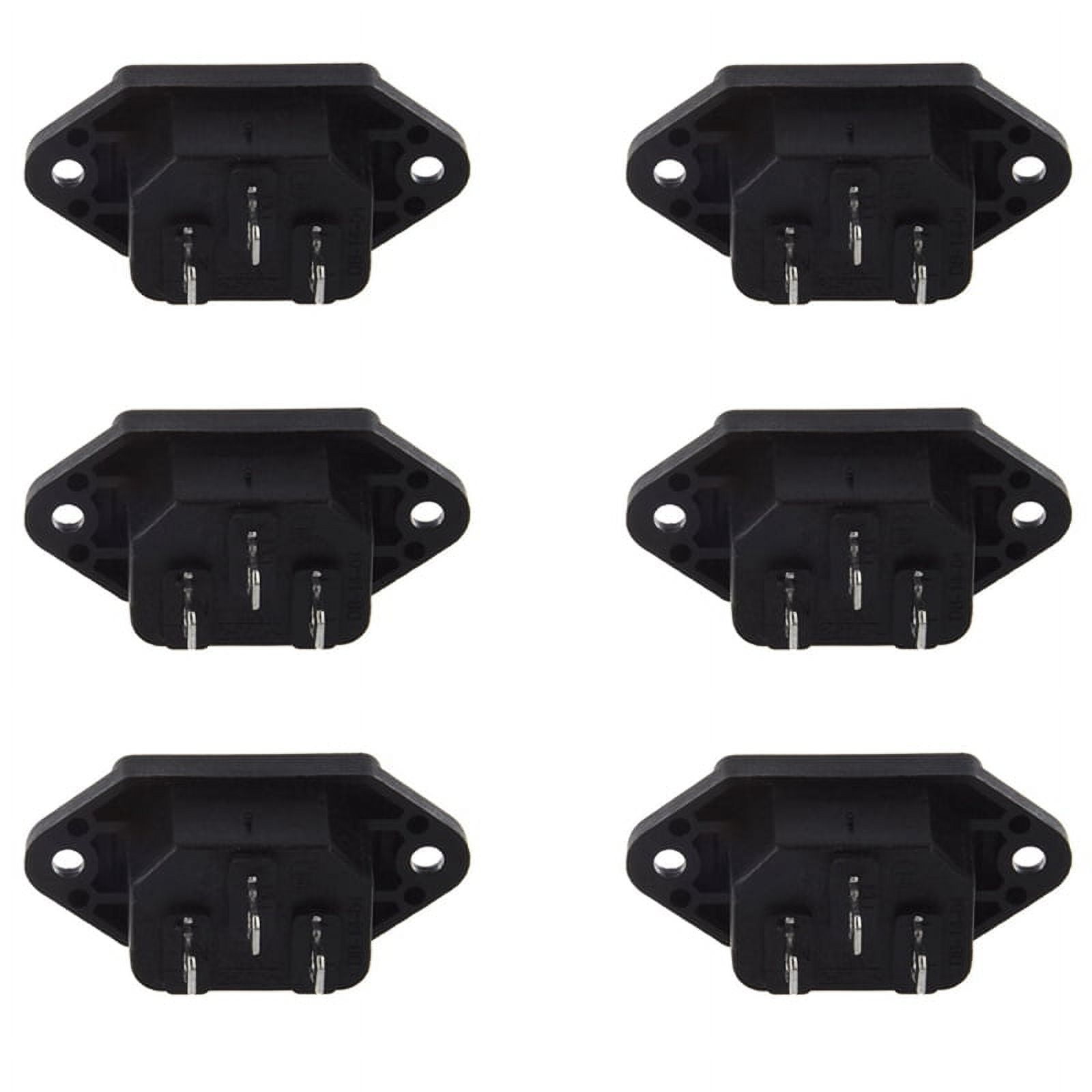 6X IEC 320 C14 Male Plug 3 Pins PCB Panel Power Inlet Socket Connector ...