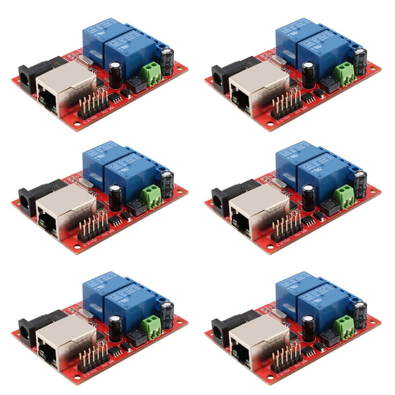 6X LAN Ethernet 2-Way Relay Board Delay Switch UDP Controller Module WEB Server - Walmart.com