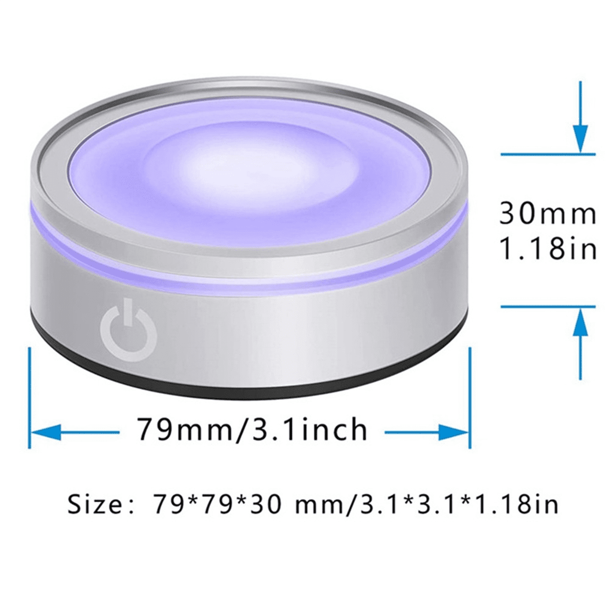 6X LED Light Base with Sensitive Touch Round Colorful Stand Display for ...