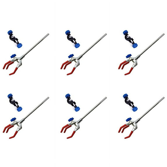 6X Lab Clamp 3 Finger Adjust Jaw with Scientific Extension Adjustable ...