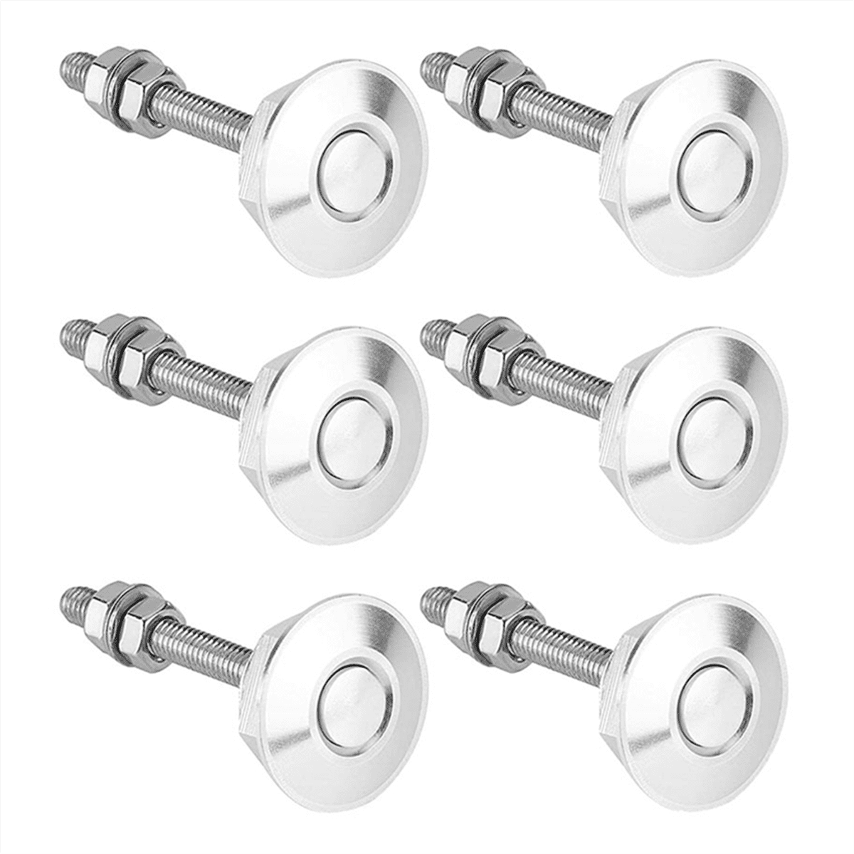 6X Long Push Button Quick Release Hood Pins Bonnet Lock Clip Latch ...
