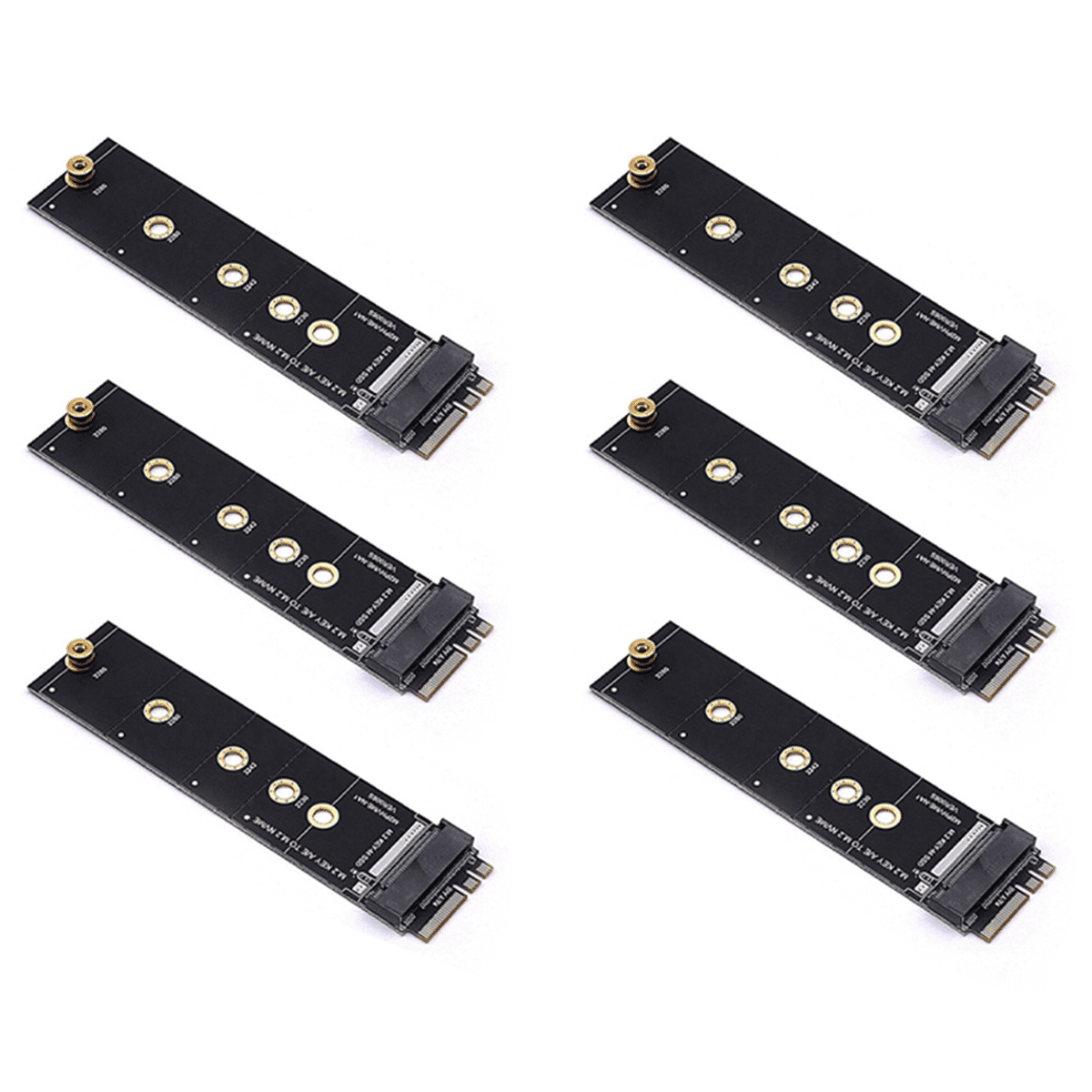 6X M.2 A+E KEY Slot to M.2 NVME Adapter Card NGFF to KEY-M Expansion ...