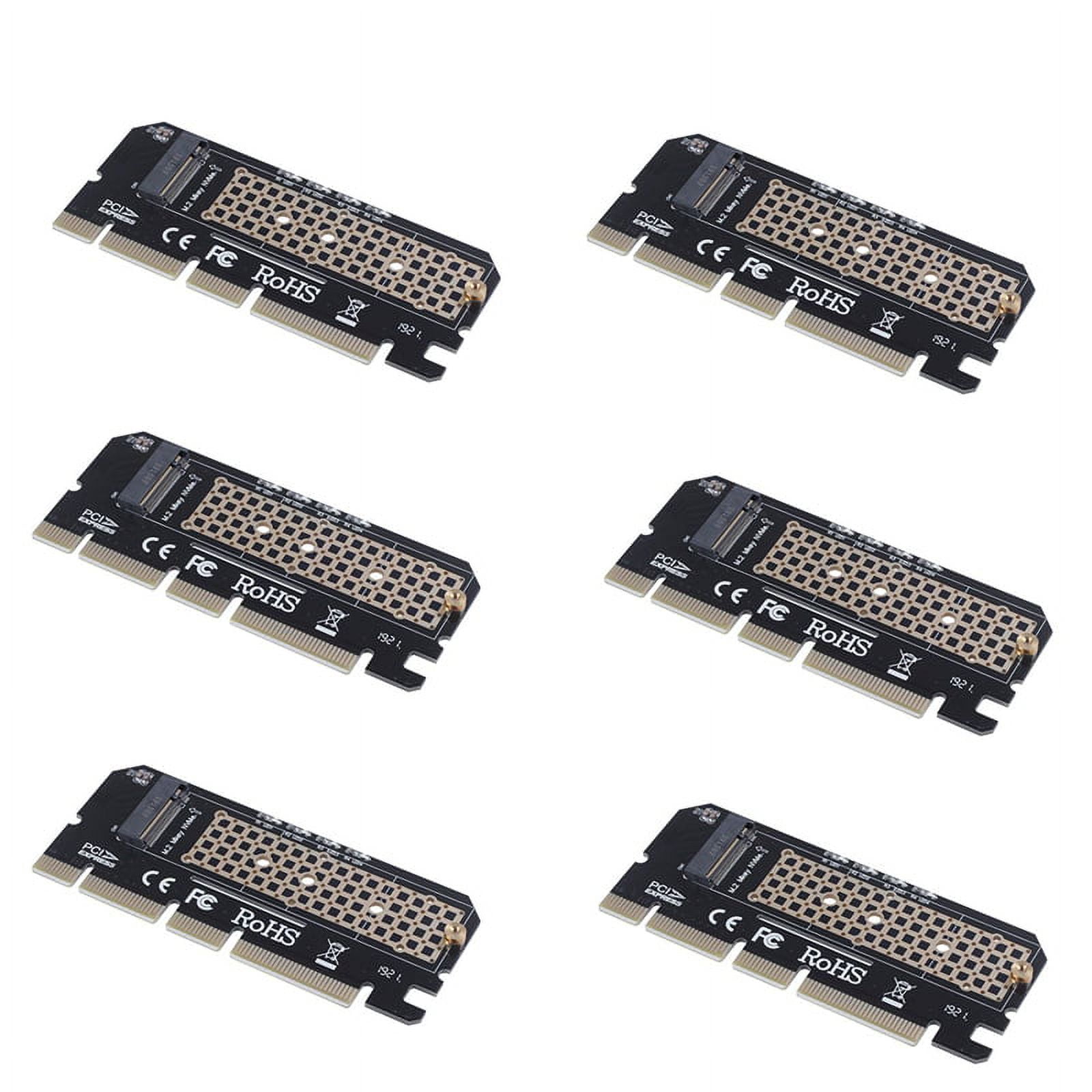 6X M.2 NVMe SSD NGFF to PCIE 3.0 X16 Adapter M Key Interface Card ...