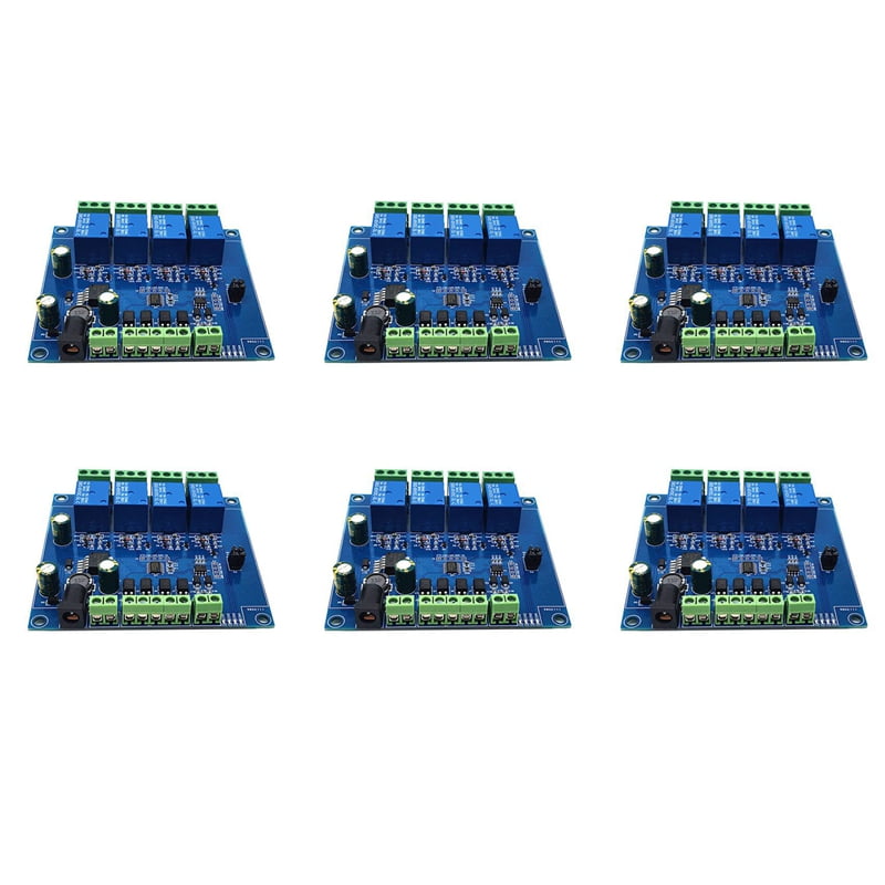 6x Modbus Rtu 4 Way Relay Module 7 24v Relay Module Switch Rs485ttl Input And Output With Anti