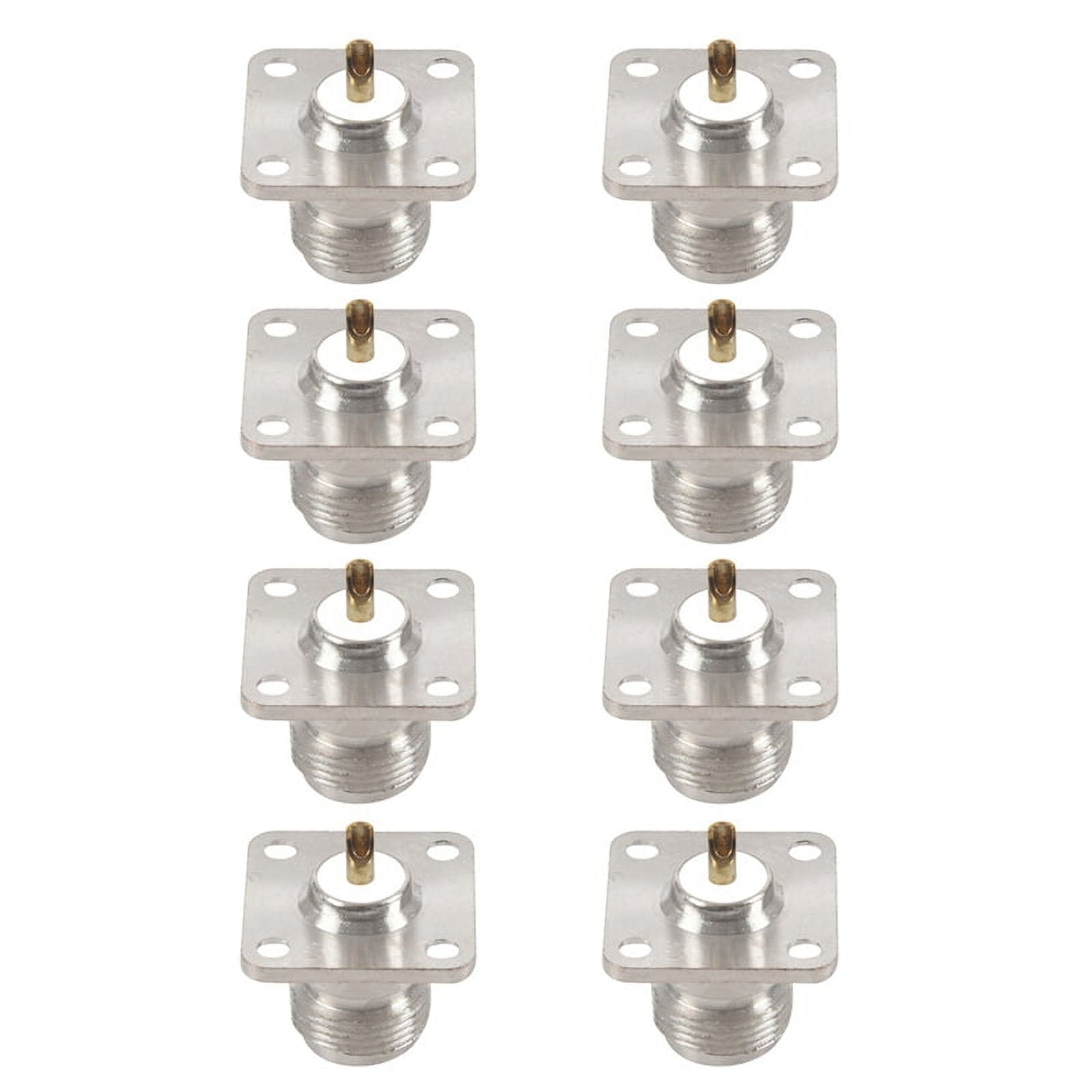 6X N Type Female Jack Coax Connector 4-Hole Panel Mount with Solder Cup ...