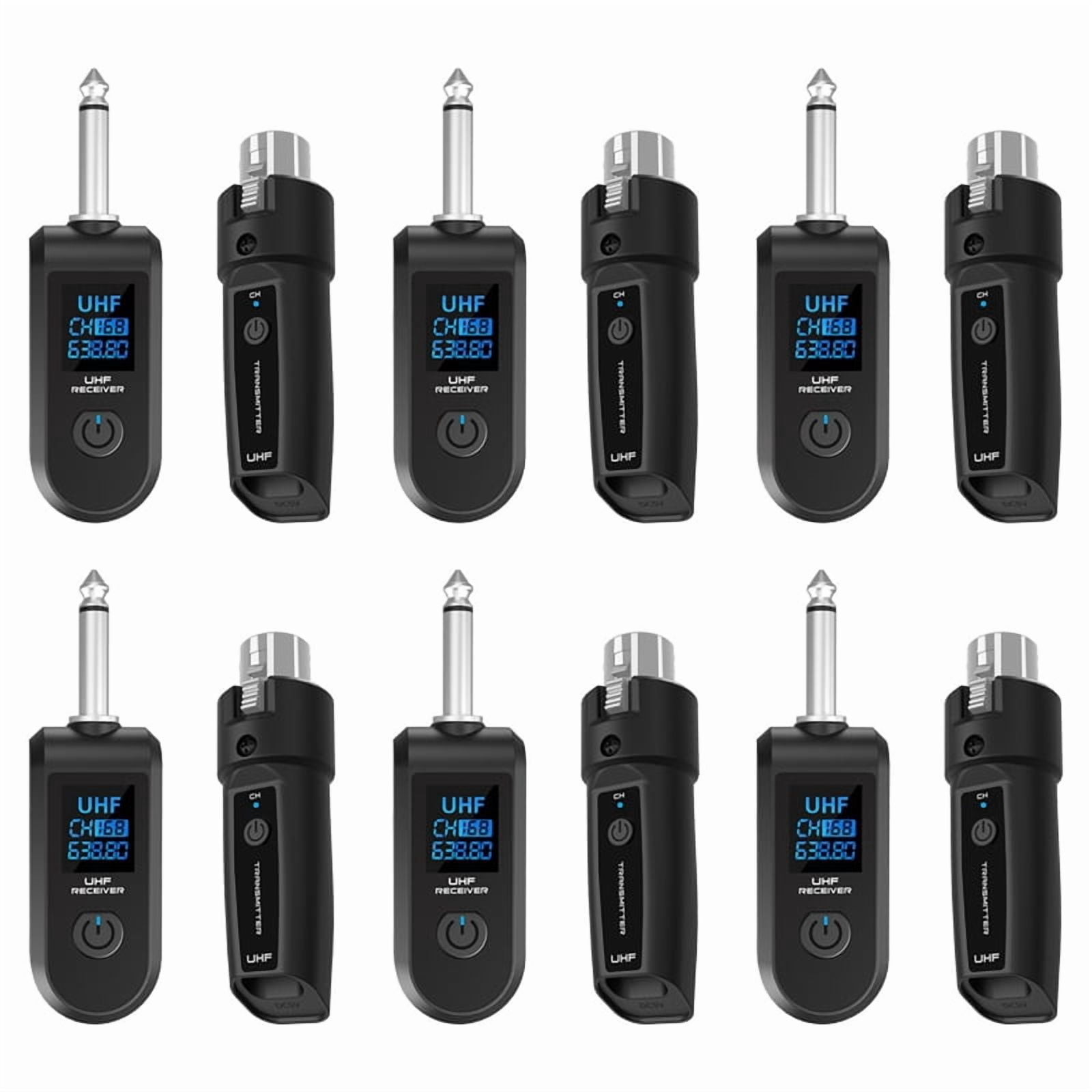 6X New Wireless Microphone UHF Wireless XLR Transmitter and Receiver ...
