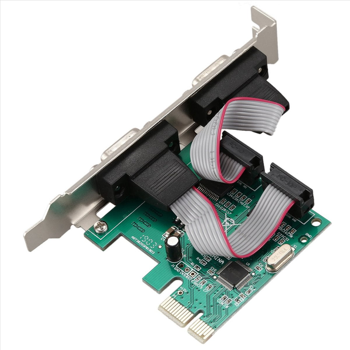 6X PCI-E PCI Express Dual Serial DB9 RS232 2 Ports Controller Adapter ...