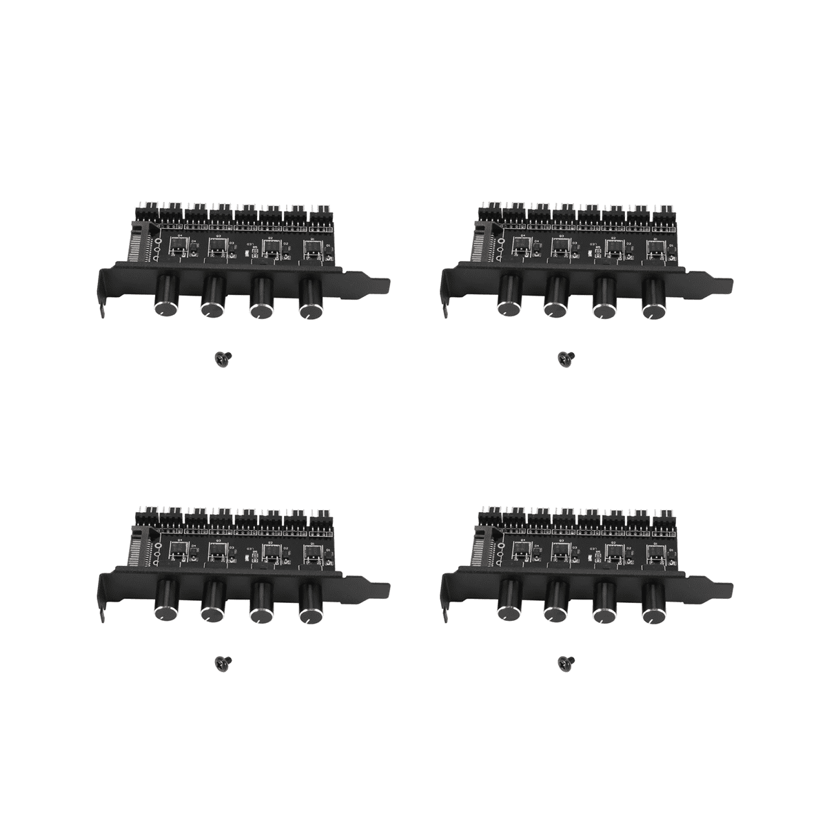 6X Pc 8 Channels Fan Hub 4 Knob Cooling Fan Speed Controller for Cpu ...