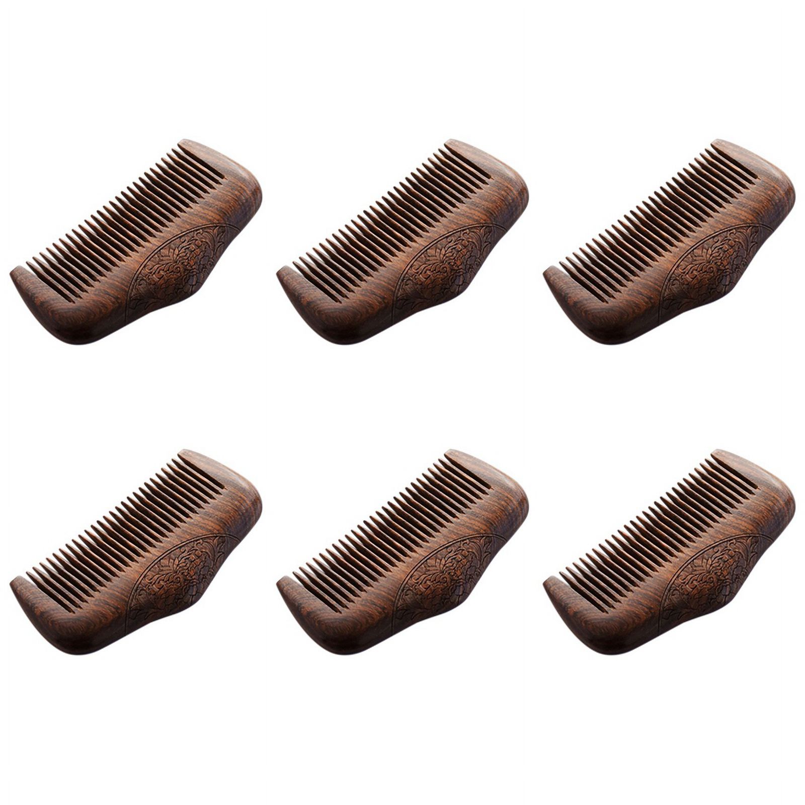 6X Pocket Comb Sandalwood Super Narrow Dent Wood Combs Static Lice ...