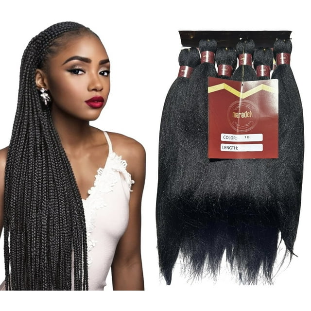 6X Pre-Stretched Professional Braiding Hair 100% Kanekalon Hot Water ...