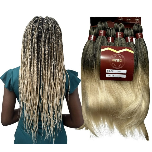 6X Pre-Stretched Professional Braiding Hair 100% Kanekalon Hot Water ...