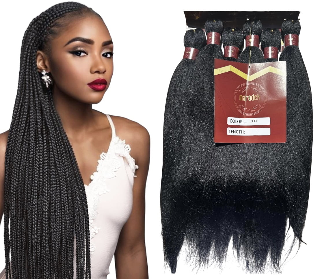 6X Pre-Stretched Professional Braiding Hair 100% Kanekalon Hot Water ...