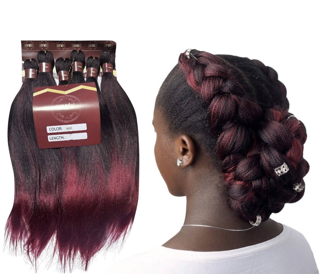 6X Pre-Stretched Professional Braiding Hair 100% Kanekalon Hot Water ...