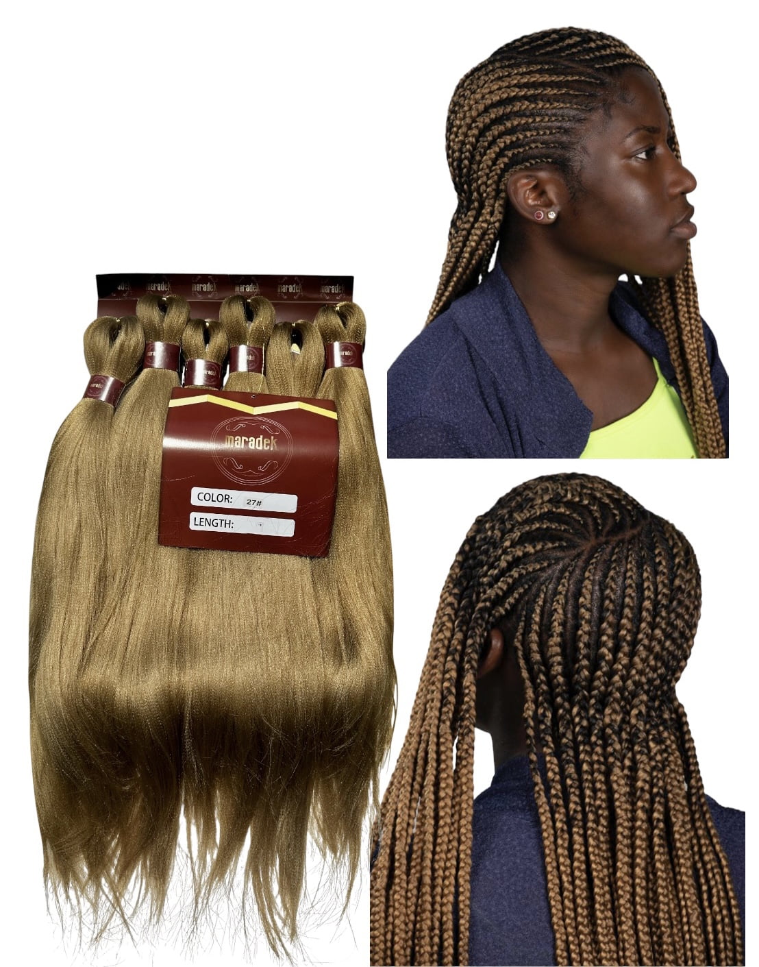 6X Pre-Stretched Professional Braiding Hair 100% Kanekalon Hot Water ...