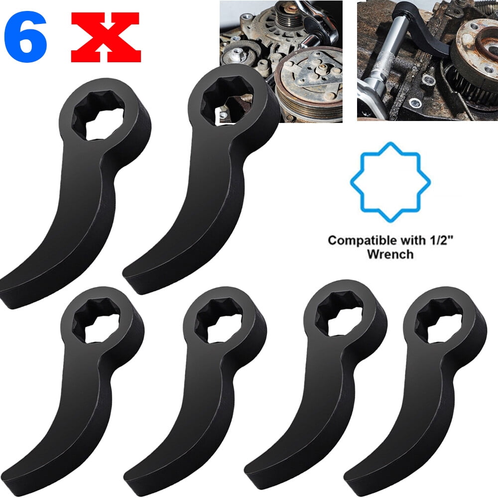 6X Pry Bar Wrench Adapter Head Crowbar Adapter 1/2" Ratchet Car ...