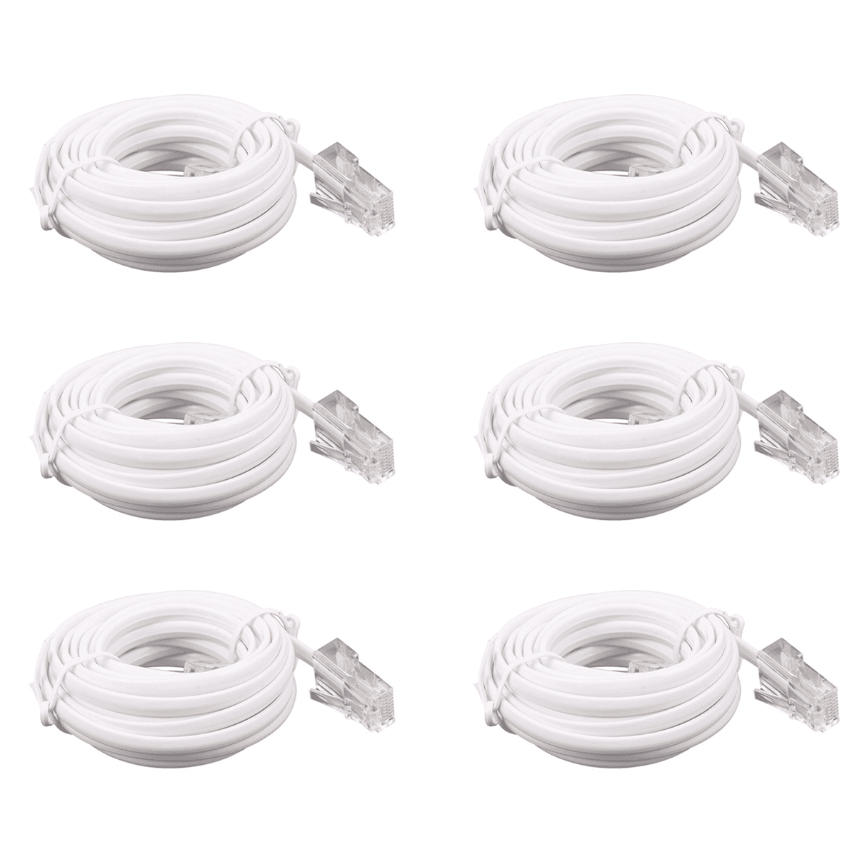 6X RJ11 6P4C to RJ45 8P4C Modular Phone Internet Extension Cable 3 ...