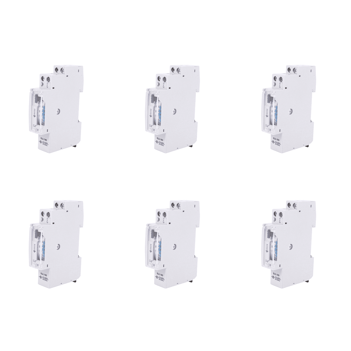 6X SUL180A 15 Minutes Mechanical Timer 24 Hours Programmable Din Rail ... 6X SUL180A 15 Minutes Mechanical Timer 24 Hours Programmable Din Rail ...