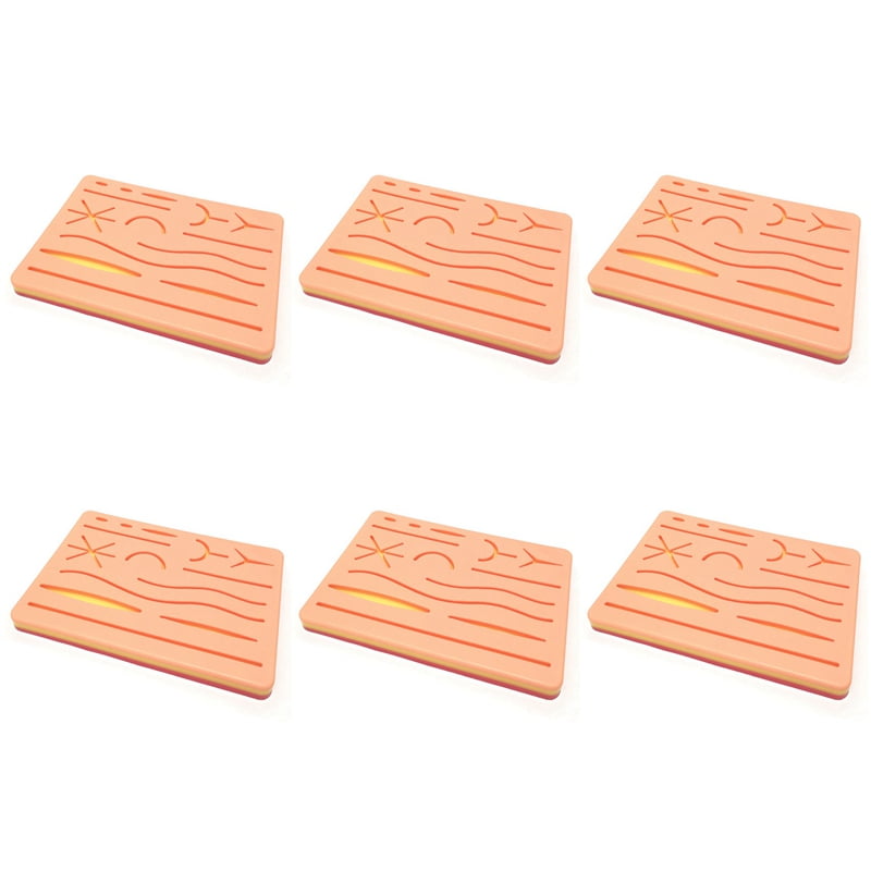 6X Skin Suture Model Y Traumatic Suturing Training Pad Wound Silicone ...