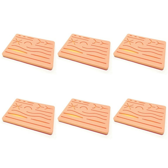 6X Skin Suture Model Y Traumatic Suturing Training Pad Wound Silicone ...