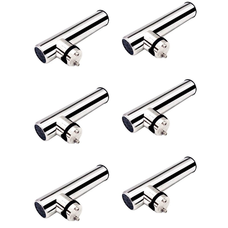 6X Stainless Steel Marine Boat Fishing Rod Holder Rack Support for Rail ...