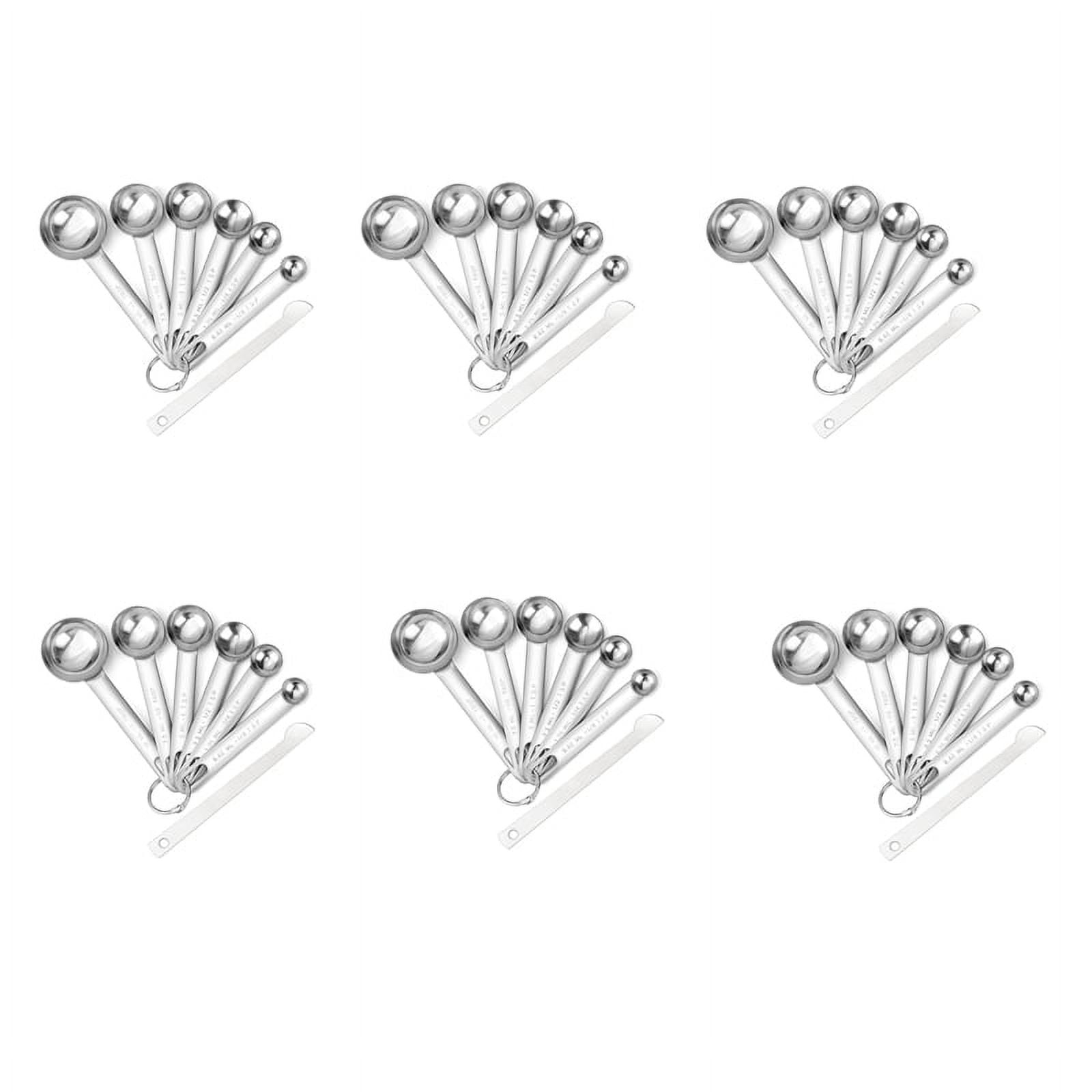 6X Stainless Steel Measuring Spoons Cups Set, Small Tablespoon ...