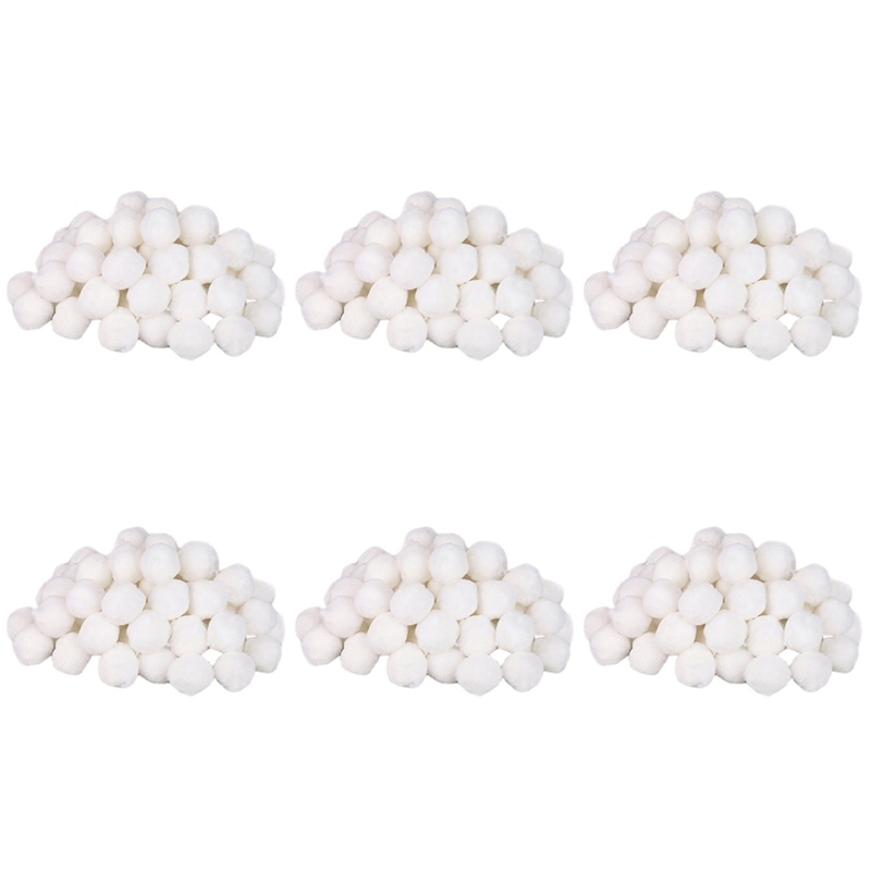 6X Swimming Pools Filter Balls Wet Dry Cotton Canister Clean Fish Tank ...