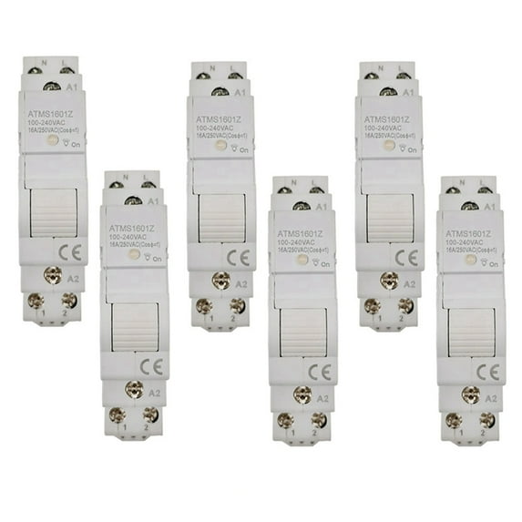 6X Tuya Smart Life ZigBee Circuit Breaker Din Rail 1P Single Pole Dry ...