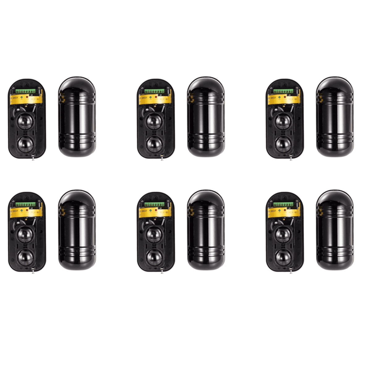 6X Two 2 Infrared Detector Alarm ABT-100 Perimeter Alarm Anti-Glare Up ...