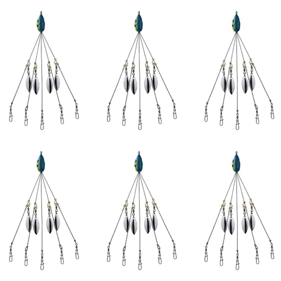6X Umbrella Rigs for Stripers Fishing, Freshwater Fishing Swimbait ...