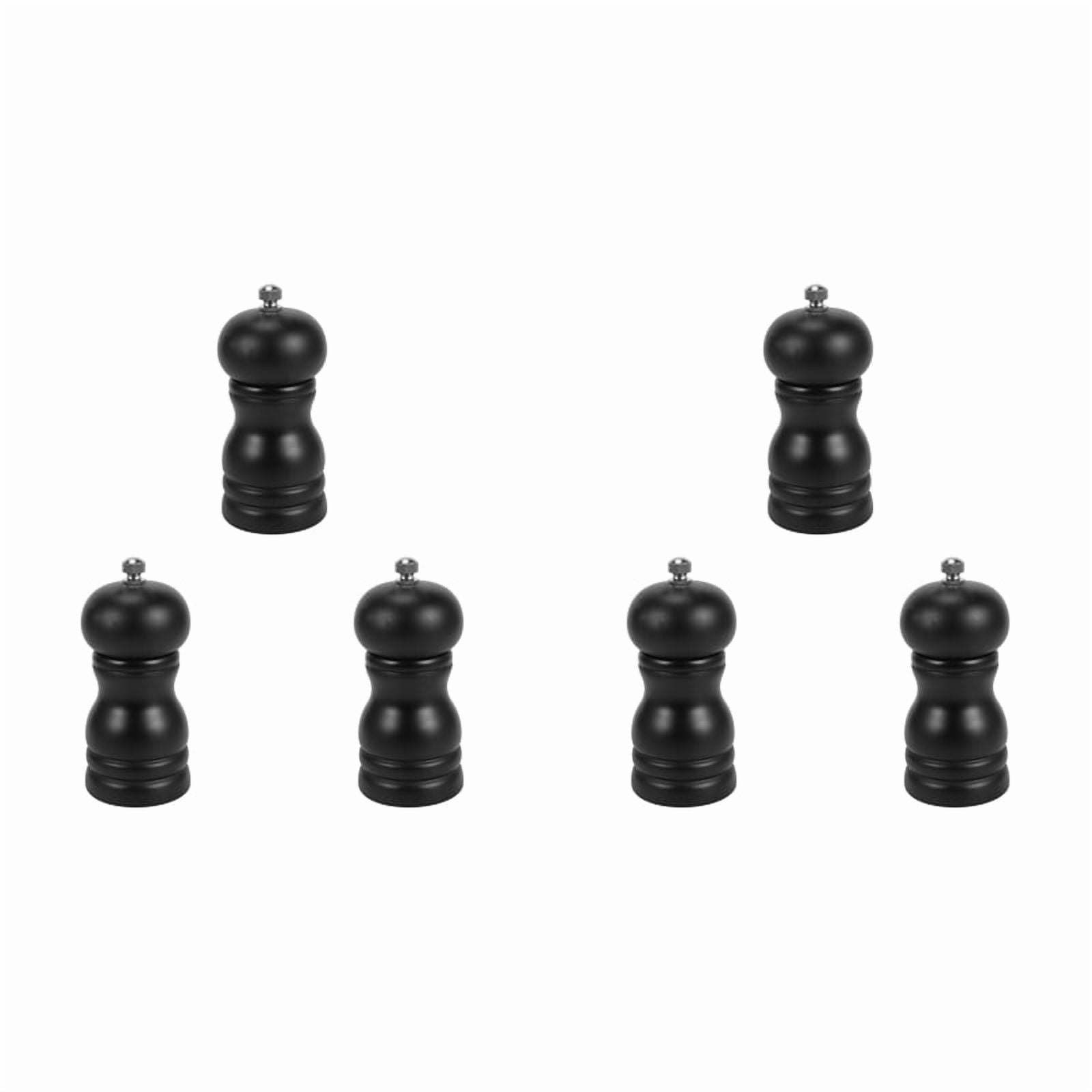 6X Wood Salt and Pepper Grinder Set Manual Pepper Salt Mill Shaker ...