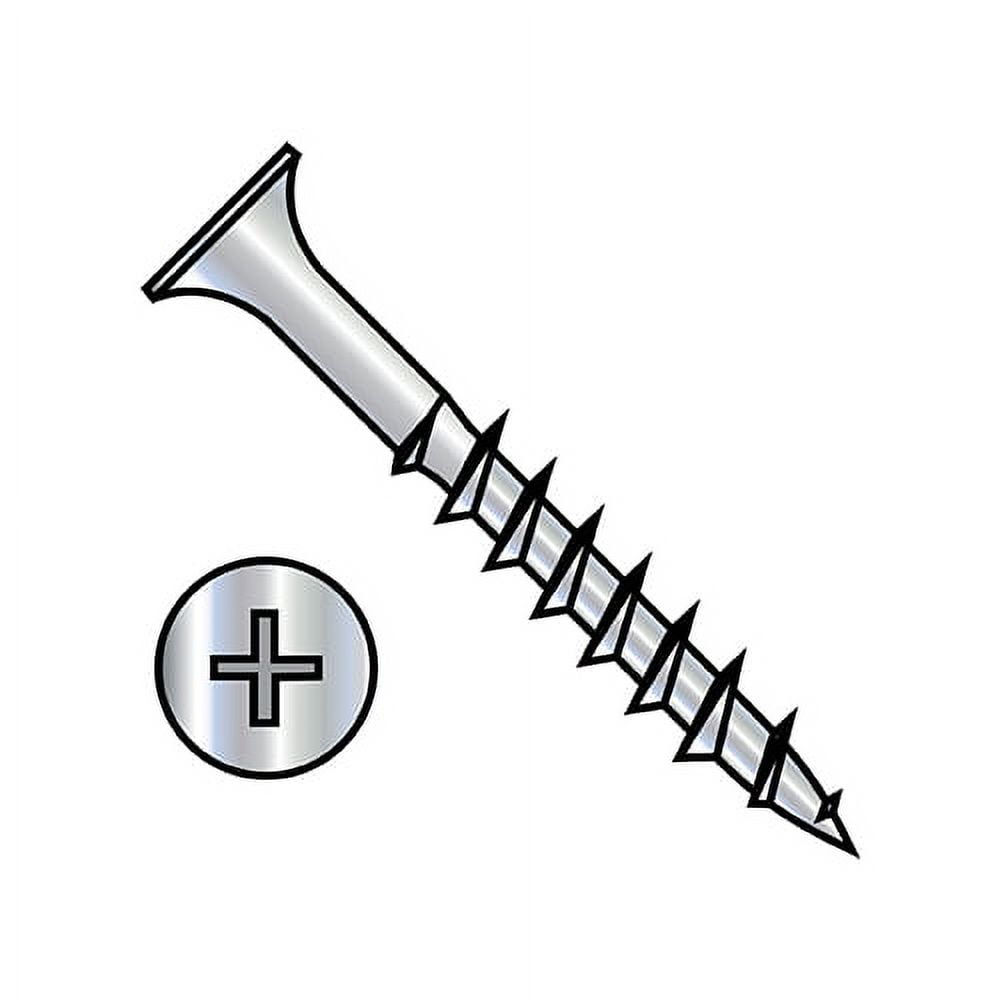 6X1 1/2 Phillips Bugle Head Course Thread Sharp Point Deck Screw ...