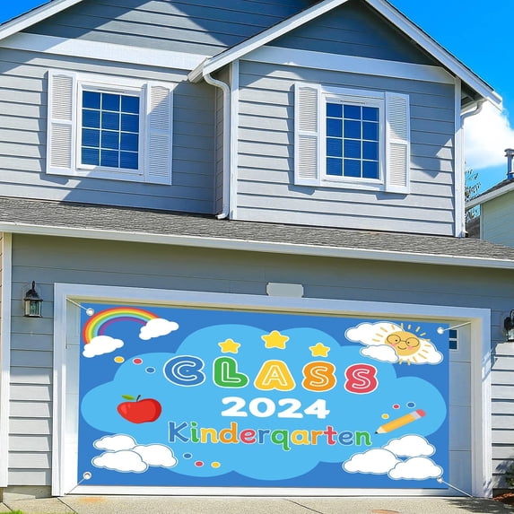 6X13ft 2024 Kindergarten Graduation Garage Door Decor Banner Cover Blue ...
