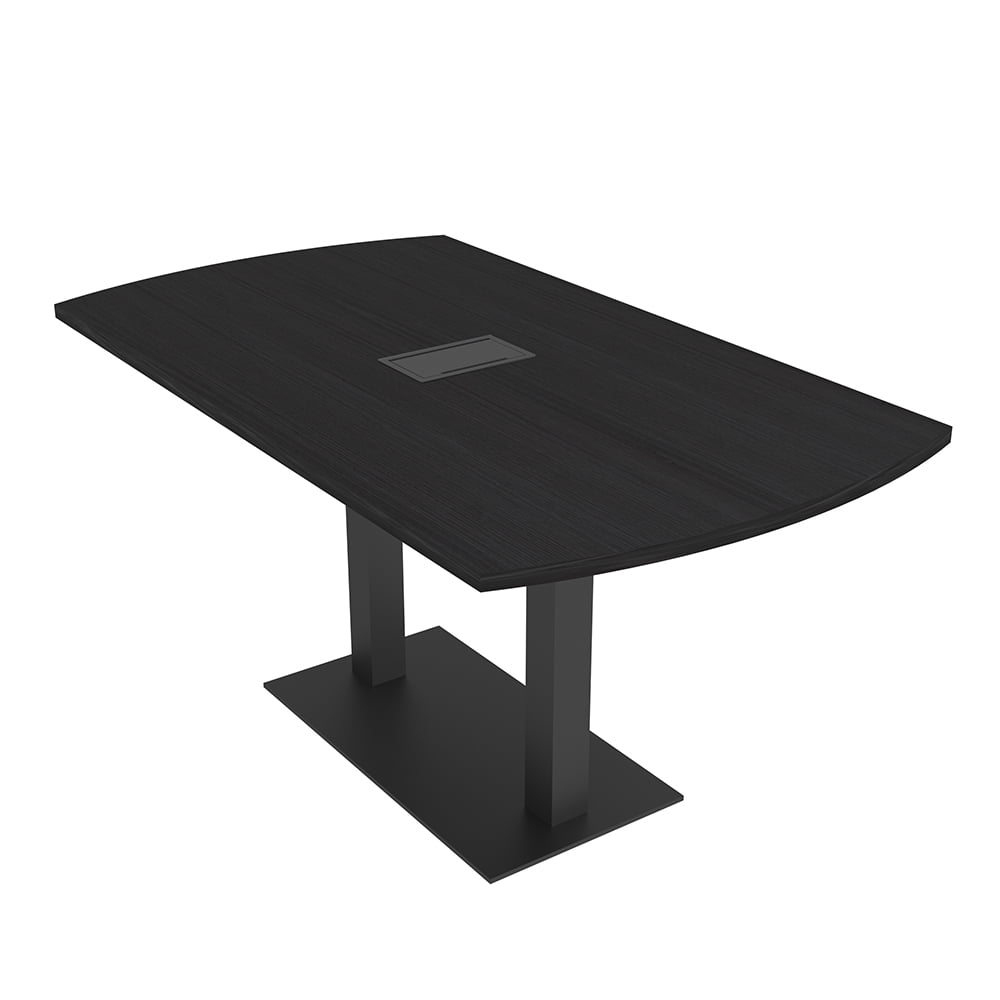 6X3 Arc Rectangle Conference Table Square Metal Base Data Electric ...