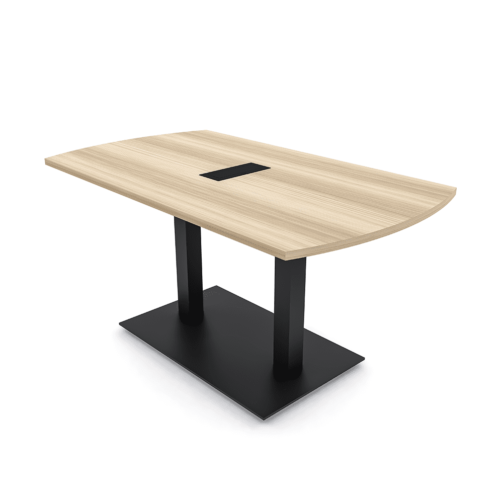 6X3 Arc Rectangle Conference Table Square Metal Base Data Electric ...