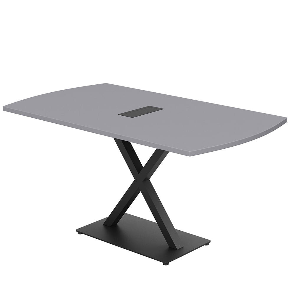6X3 Arc Rectangle Conference Table With X Base Data And Electric ...