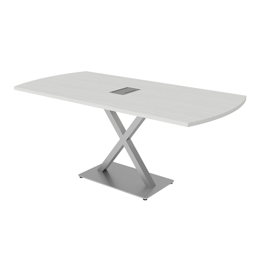 6X3 Arc Rectangle Conference Table With X Base Data And Electric ...