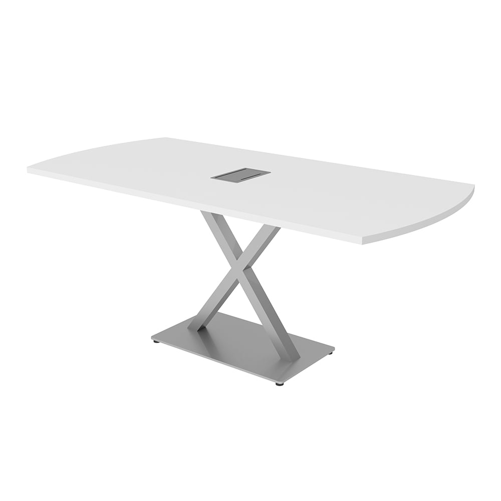 6X3 Arc Rectangle Conference Table With X Base Data And Electric ...